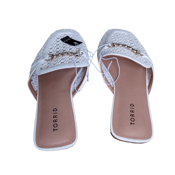 torrid | Shoes | Torrid Size 1ww Wide Width Bone Horsebit Woven Mule ...